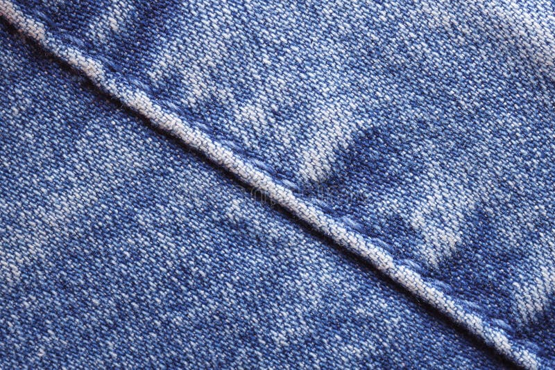 Texture Jeans Seam Close Up. Hem Stock Photo - Image of fashion, design ...