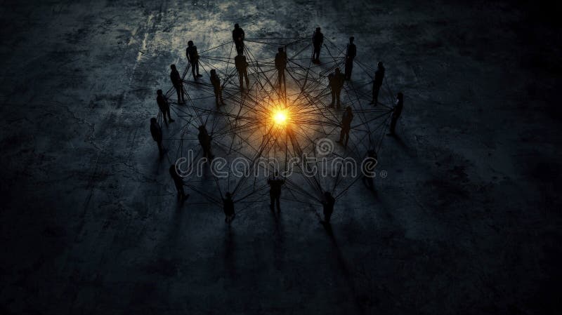 Connecting Shadows of Humanity Dark Space Conceptual Art Soft Lighting ...