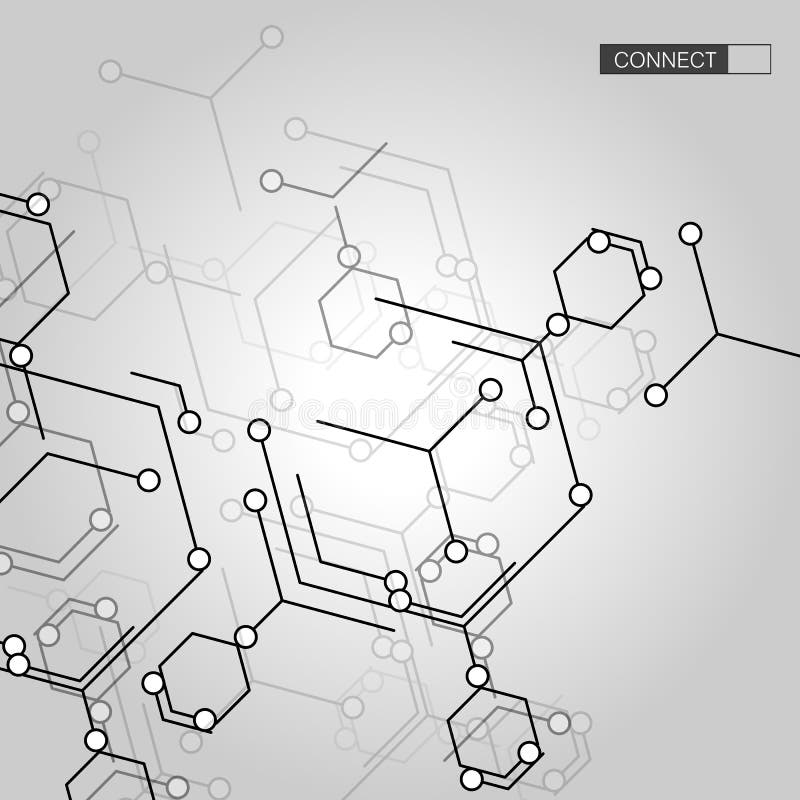 Connecting Shapes on Light Background. Business Network Concept. Banner ...