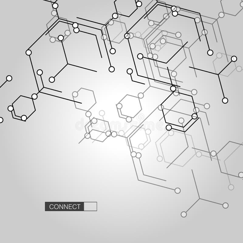 Connecting Shapes on Light Background. Banner Design Stock Vector ...