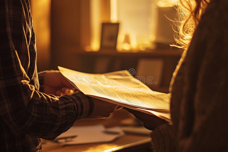 Connecting through Shared Documents Stock Illustration - Illustration ...