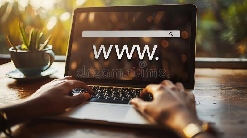 Connecting through Technology, Hands Typing on Laptop Keyboard with ...