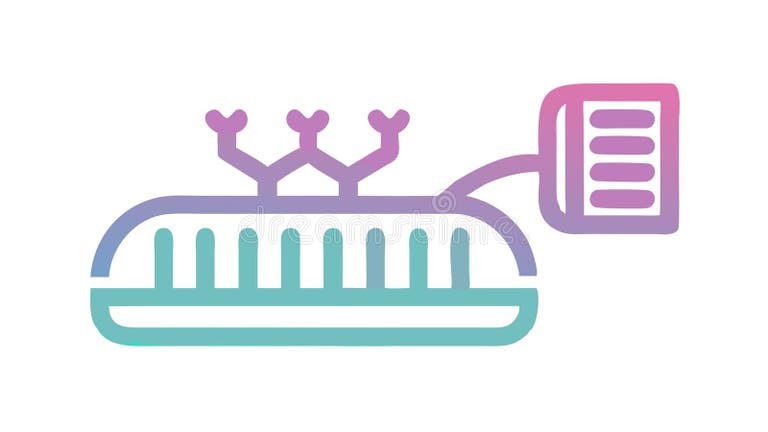 Connecting To a Brain Interface, Neural Link Technology Vector Icon ...