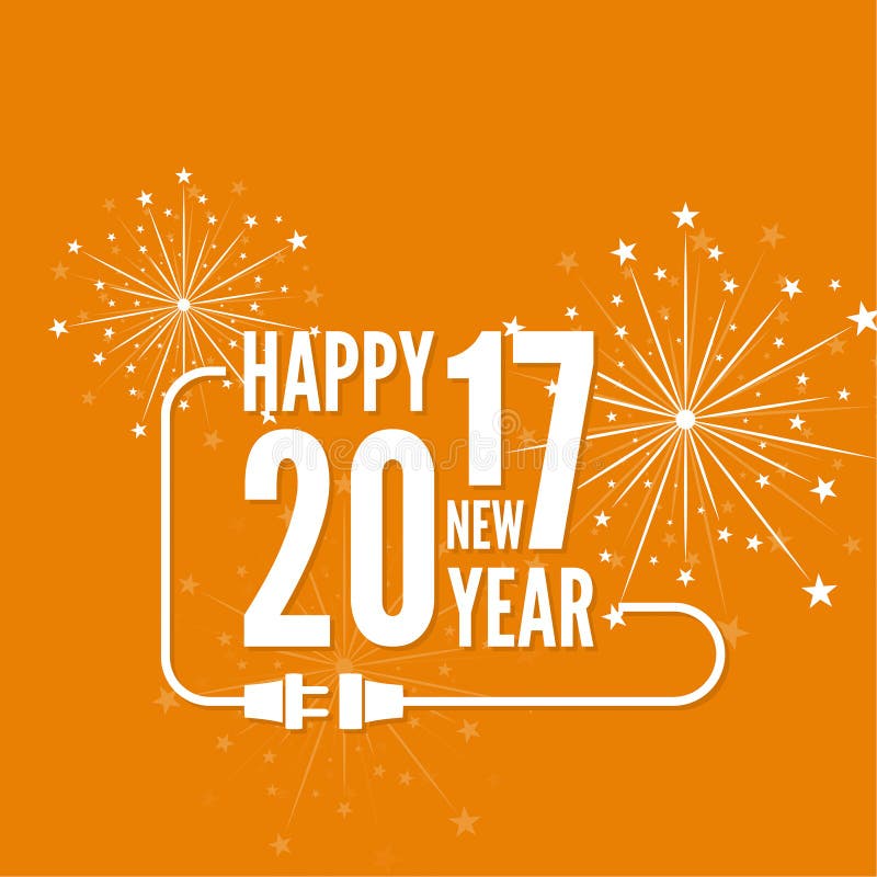 Connecting To the New Year 2017 Stock Vector - Illustration of firework ...