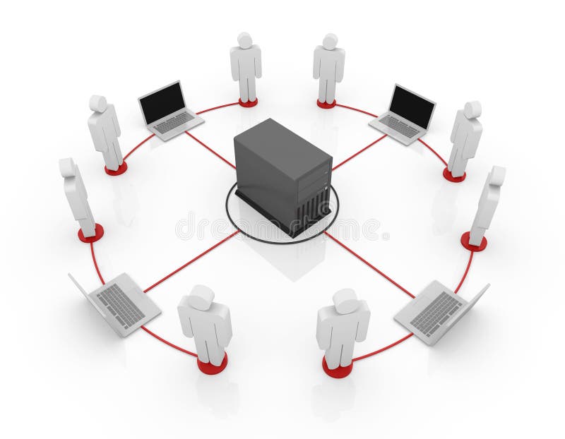 Connecting to server stock illustration. Illustration of communication ...