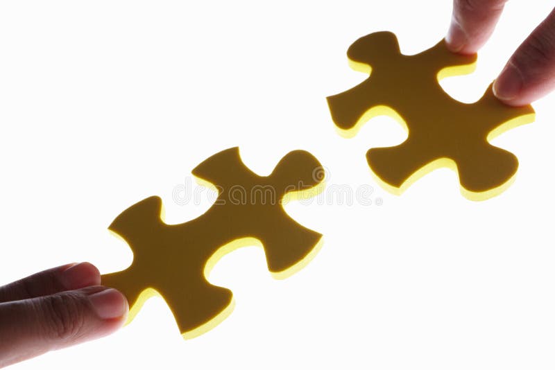Connecting Two Jigzaw Puzzle Pieces Stock Photos - Free & Royalty-Free ...