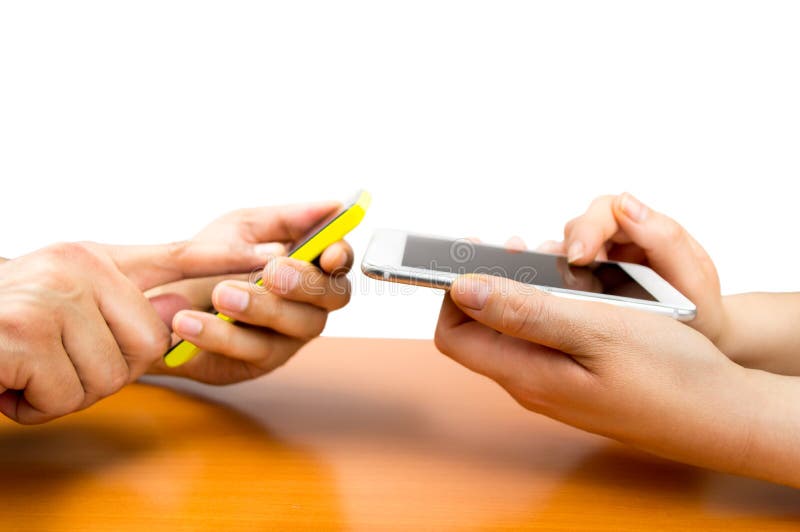 Connecting two smartphones stock image. Image of bluetooth - 65302647