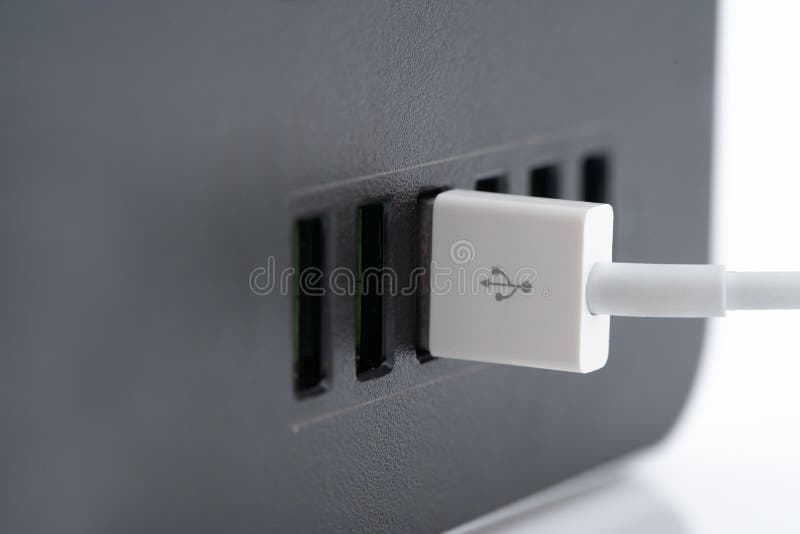 Connecting USB Cable To Computer Stock Photo - Image of computing ...