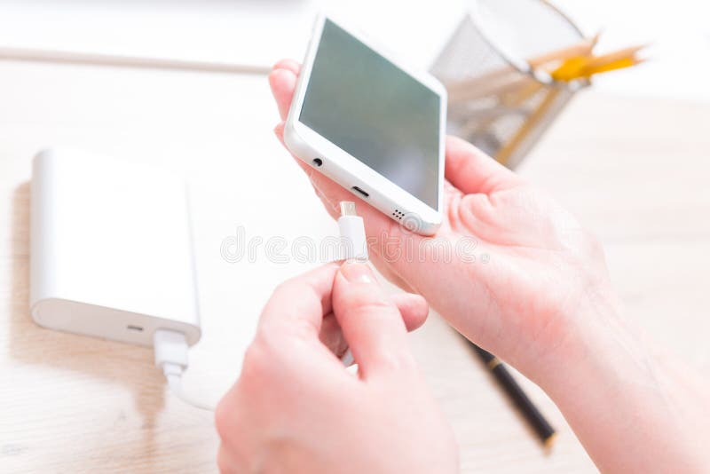 Connecting USB Charging Cable Stock Image - Image of cable, device ...