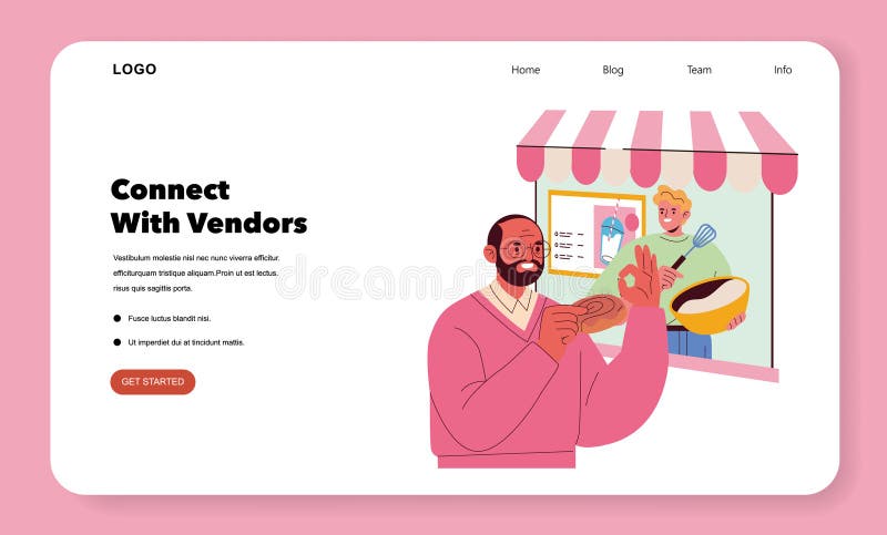 Connecting with Vendors through Interactive Stock Vector - Illustration ...