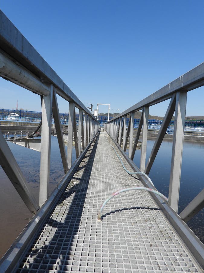Connecting Way Above Settling Tank 1 Stock Photo - Image of level ...