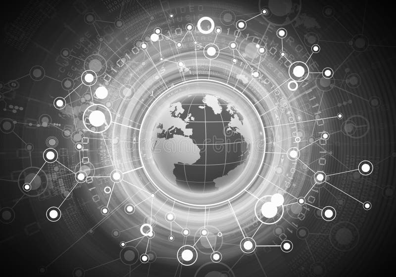 Connecting whole world stock illustration. Illustration of global ...
