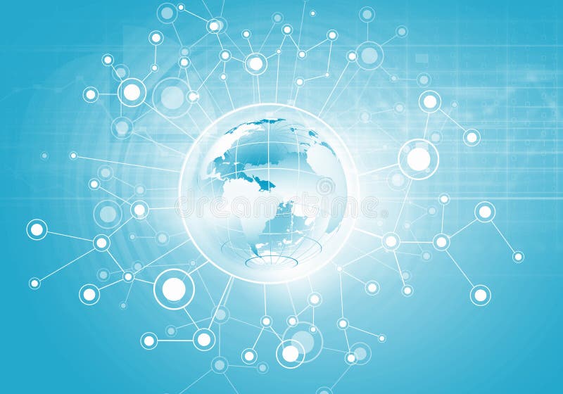 Connecting whole world stock illustration. Illustration of media - 53758613