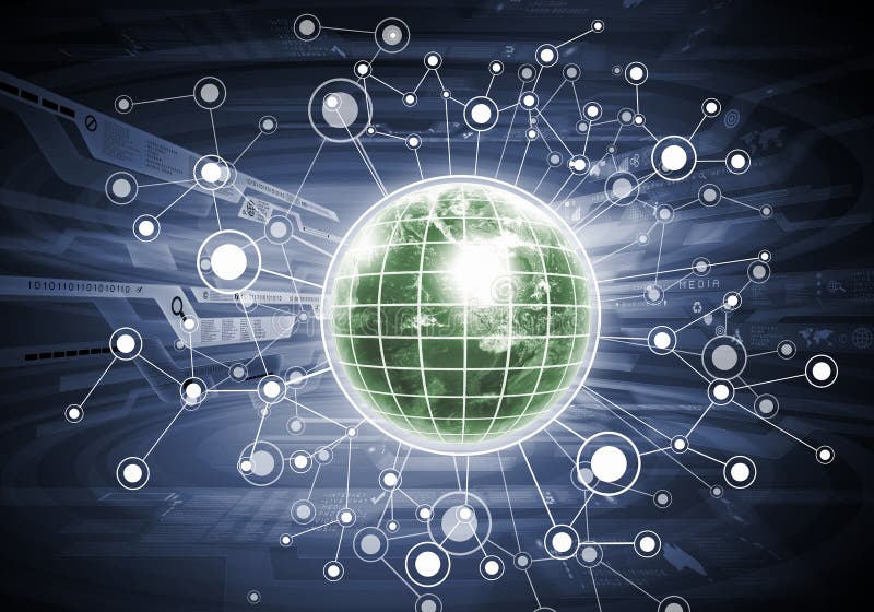 Connecting whole world stock illustration. Illustration of business ...