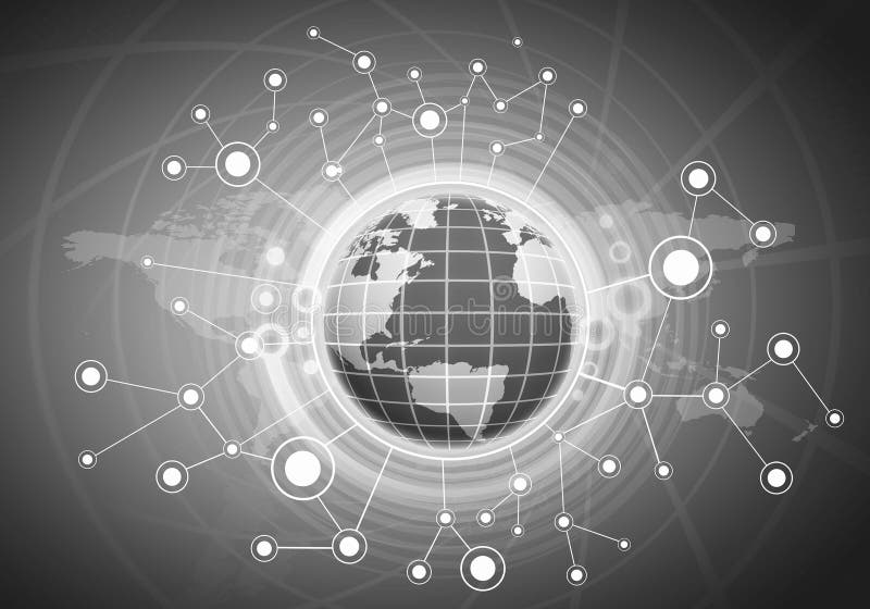 Connecting whole world stock illustration. Illustration of digital ...