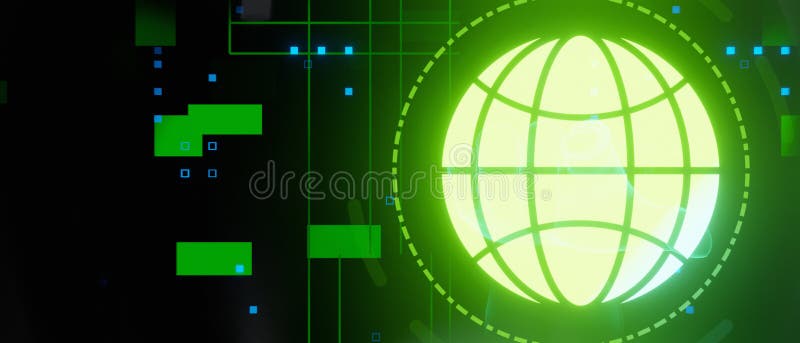 Connecting Whole World Internet Digital Network Concept 3D Render Stock ...