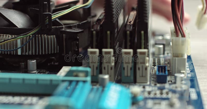 Connecting Wires in a Computer. Components Inside the System Unit ...