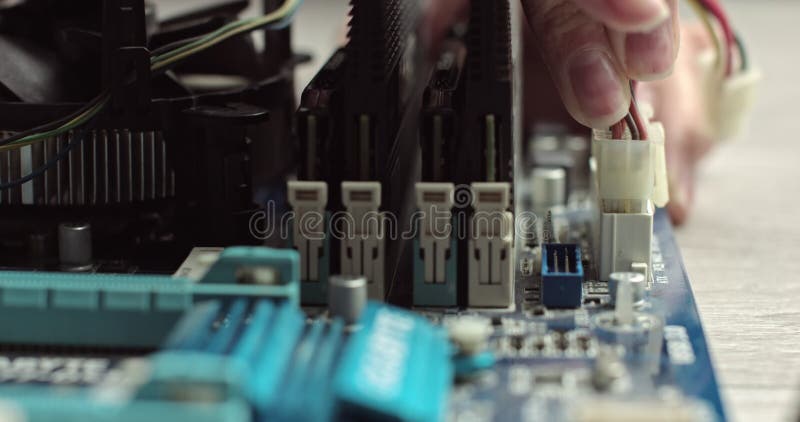 Connecting Wires in a Computer. Components Inside the System Unit ...