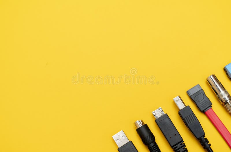 Connecting Wires for the Computer. Stock Image - Image of cord ...