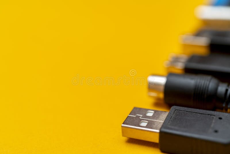 Connecting Wires for the Computer. Stock Photo - Image of plug ...