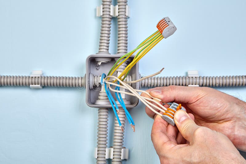 Connecting Wires with Pluggable Connectors Stock Image - Image of ...