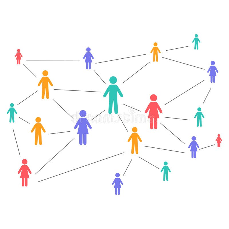 Networking Structure with Connected Lines and Dots. Abstract Connection ...