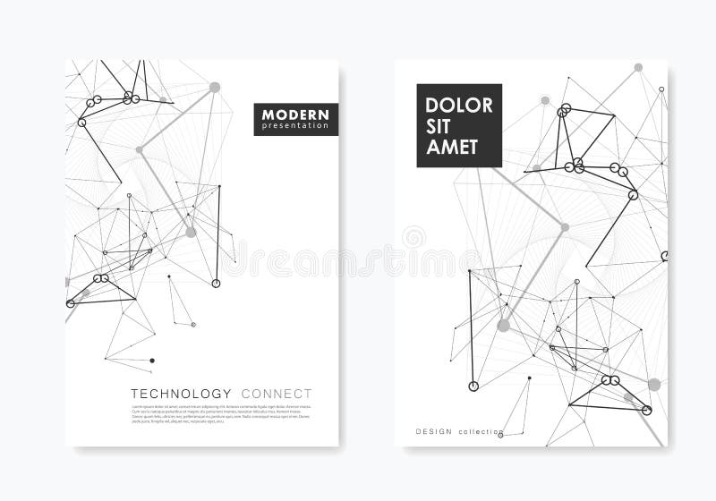 Connection in Abstract Style on White Background. Vector Illustration ...