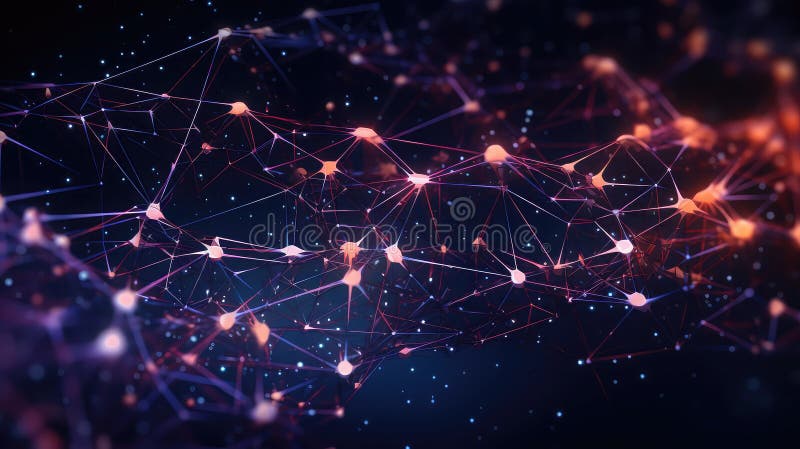 Connection Abstract Wireframe Matrix Stock Illustration - Illustration ...