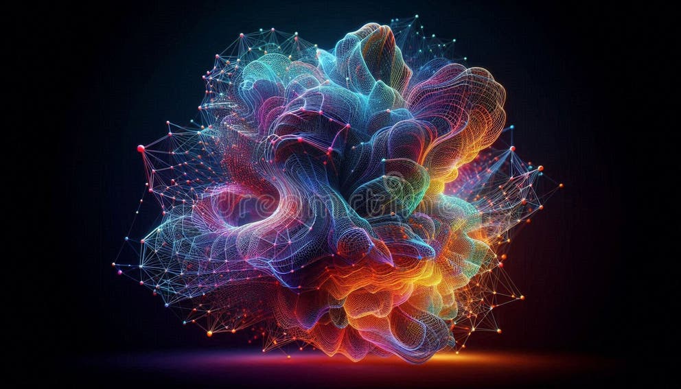 Plexus Polygon Visualization Background Concept Stock Illustrations ...