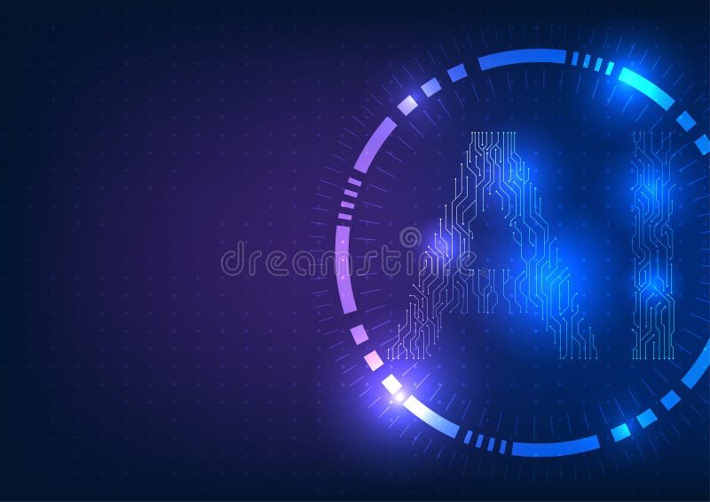 Connection of Artificial Intelligence Technology. with Circuit Lines ...