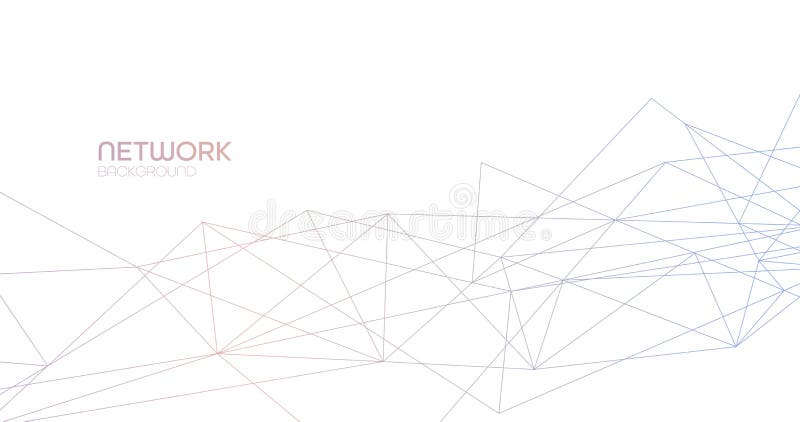 Connection Background. Network Concept with Dots and Lines Stock Vector ...