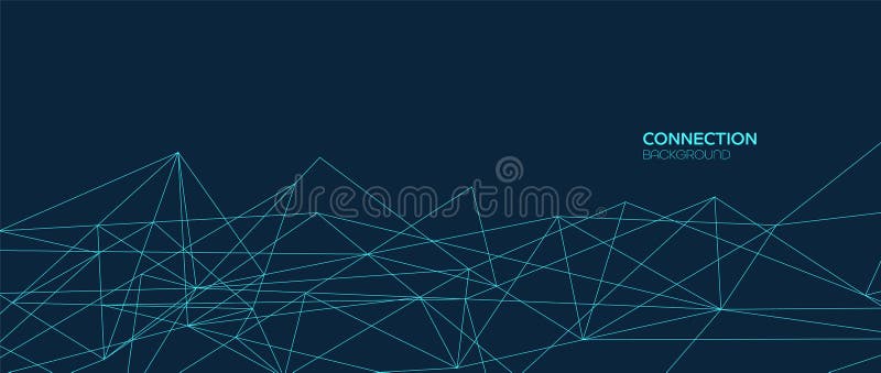 Connection Background. Network Concept with Dots and Lines Stock Vector ...