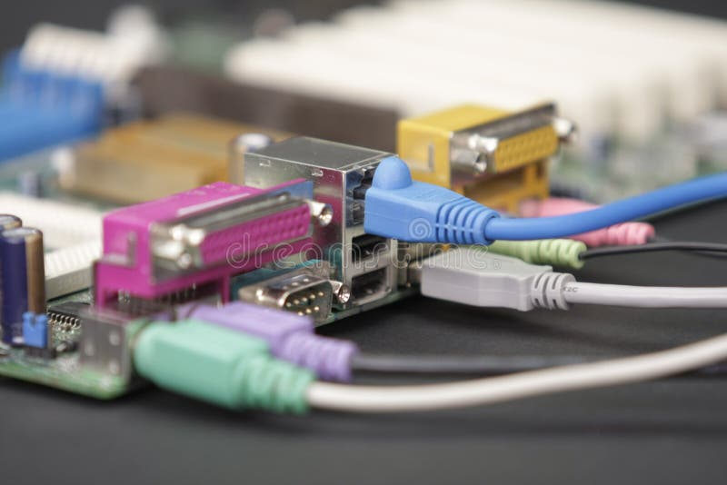 PC connections stock photo. Image of computers, micro, electric - 489496