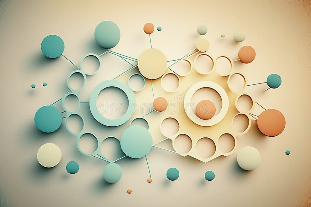 Connection between Circles Concept of Geometric Shapes, Created with ...