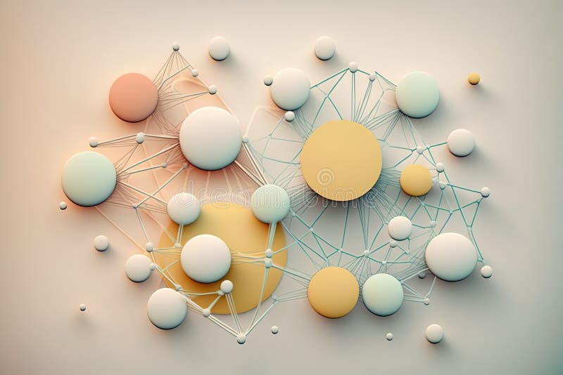 Connection between Circles Concept of Geometric Shapes, Created with ...