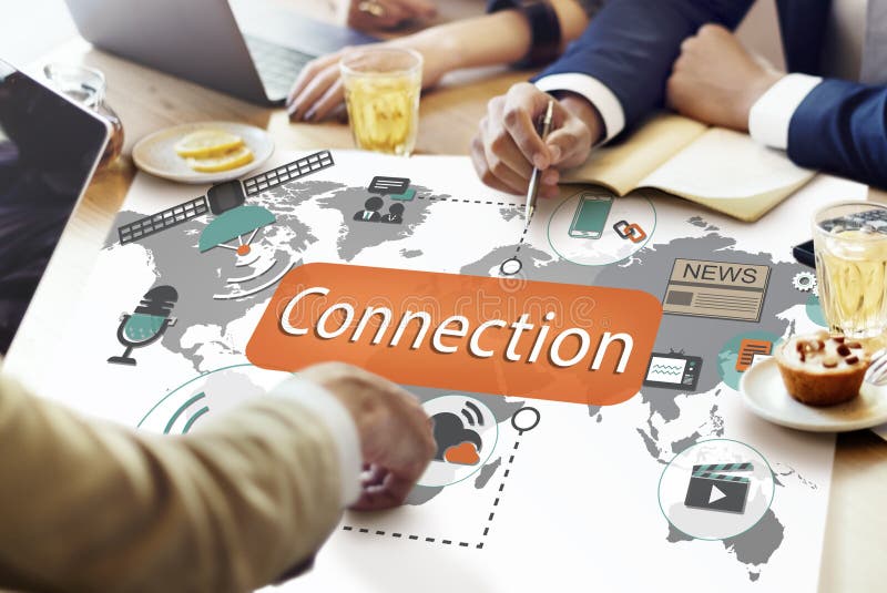 Connection Communication Interconnection Navigation Concept Stock Photo ...