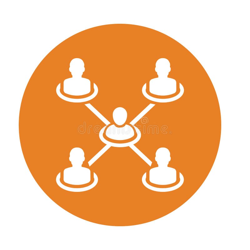 Connection, Communication, Social Ring Icon. Orange Color Vector EPS ...