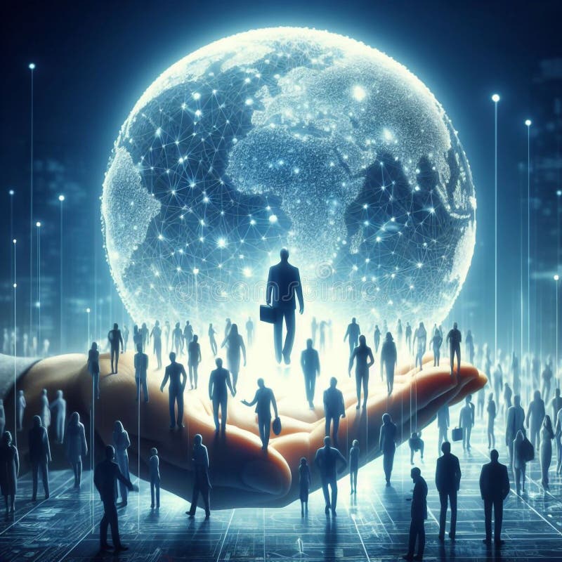 Connection and Community stock illustration. Illustration of platforms ...