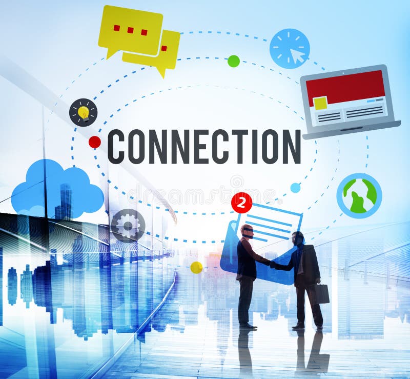 Connection Community Teamwork Technology Concept Stock Photo - Image of ...