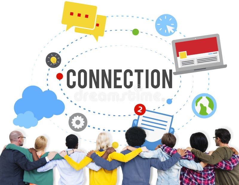 Connection Community Teamwork Technology Concept Stock Image - Image of ...