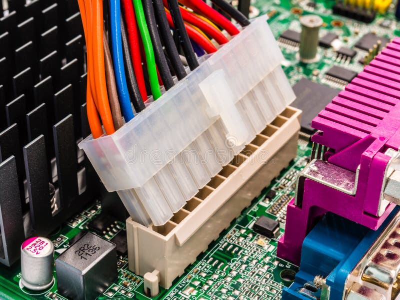 Connection Computer Main Power Socket Stock Photo - Image of abstract ...