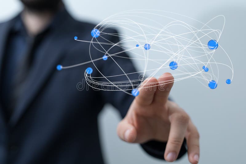 A Connection Concept 3d Networking Tech Stock Image - Image of people ...