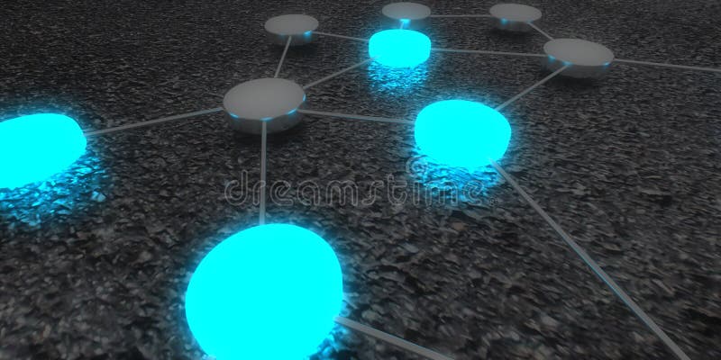 Connection Concept Digital Technology and Business Network . 3d ...