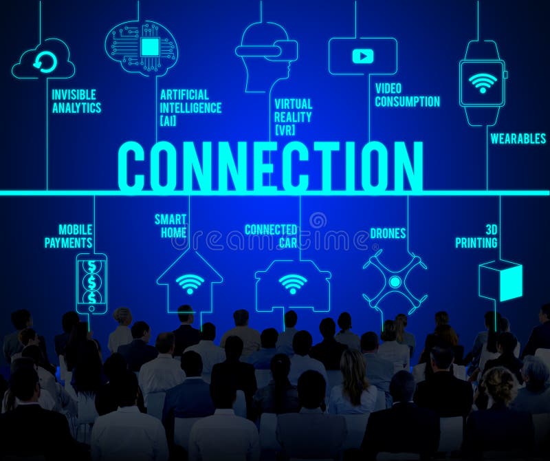 The Future Connected Drones Technology Concept Stock Image - Image of ...