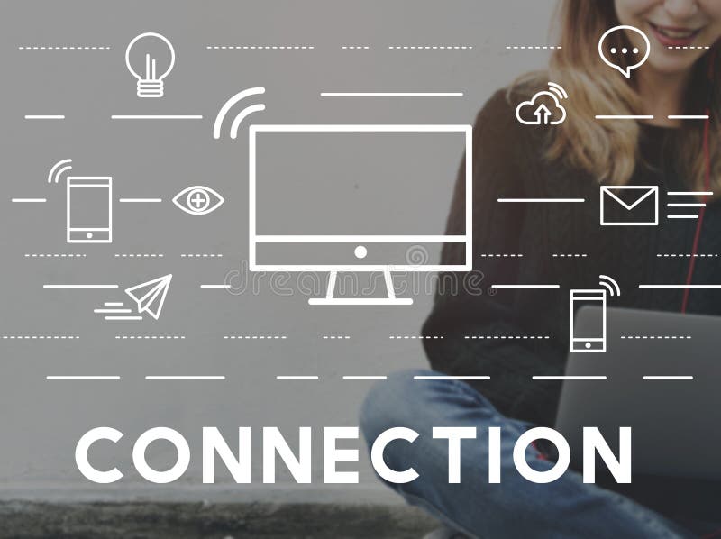 Connection Connected Networking Social Bond Concept Stock Photo - Image ...