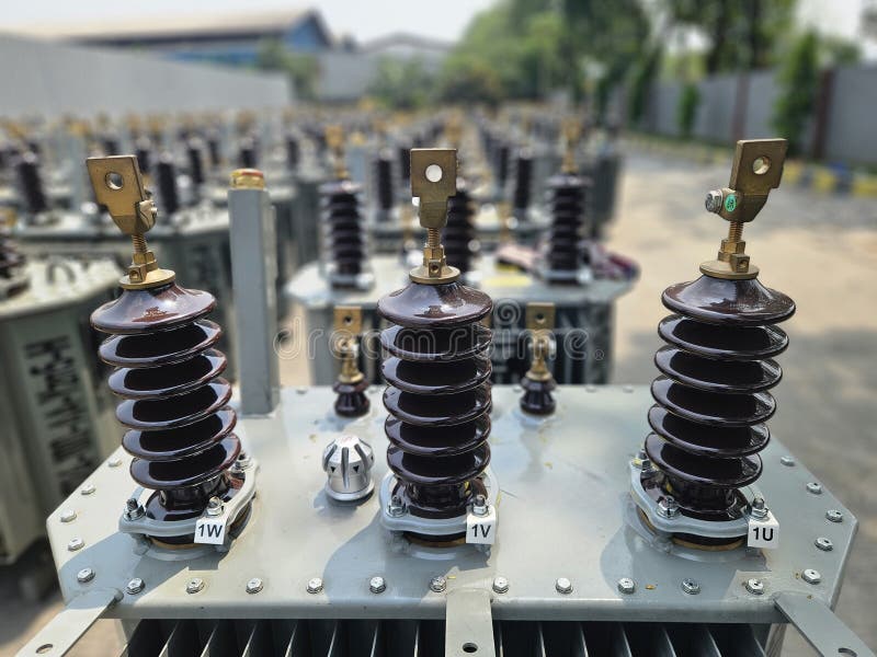 Connection Copper Bushing on the Transformer Stock Image - Image of ...