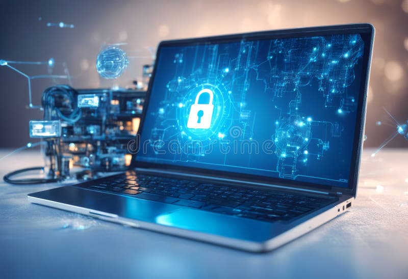 Connection Cyber Background Blue Concept Business Security Internet ...