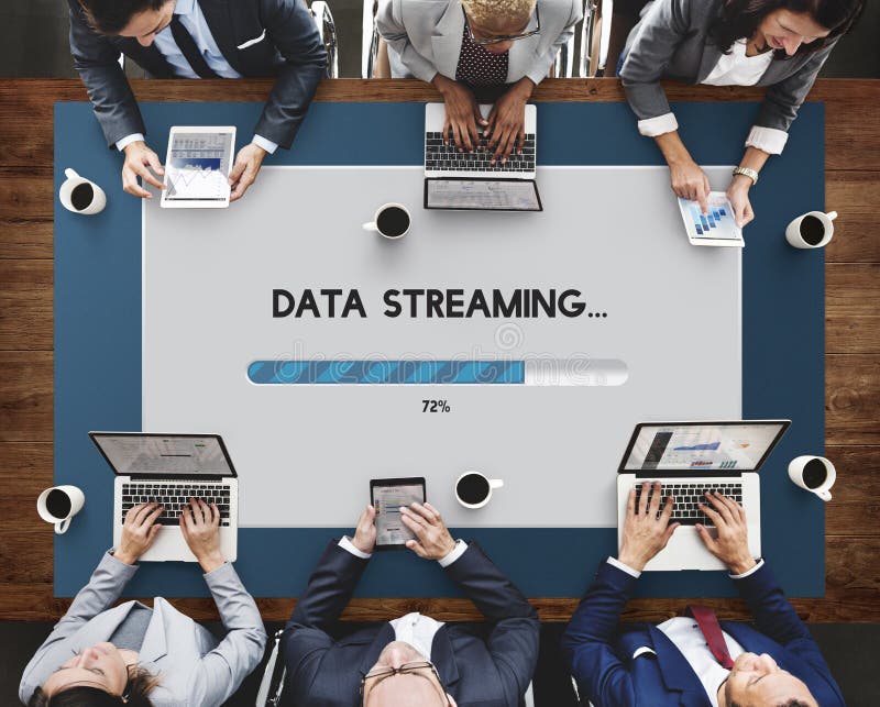 Connection Data Streaming Download Archiving Concept Stock Photo ...
