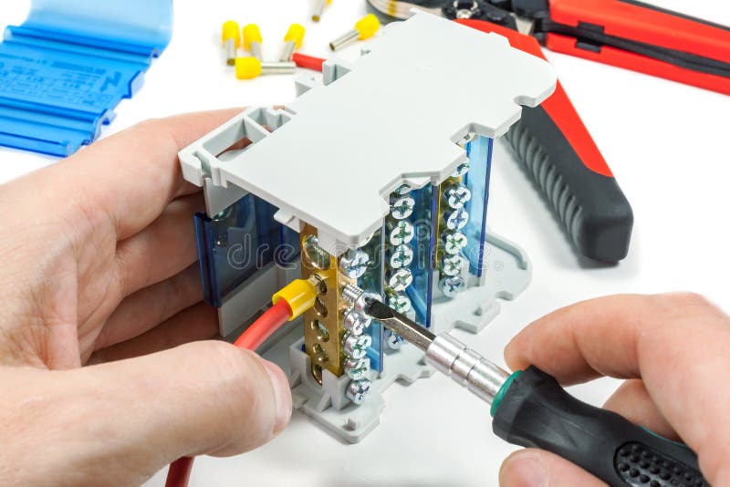 Connection between Two New Electric Power Pole Connect To the High ...