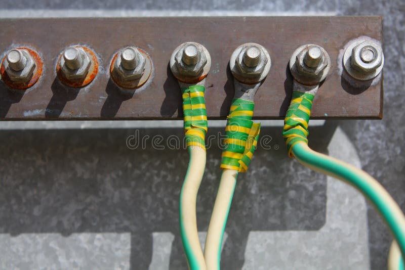 Connection of Electric Wire Stock Photo - Image of industry, power ...